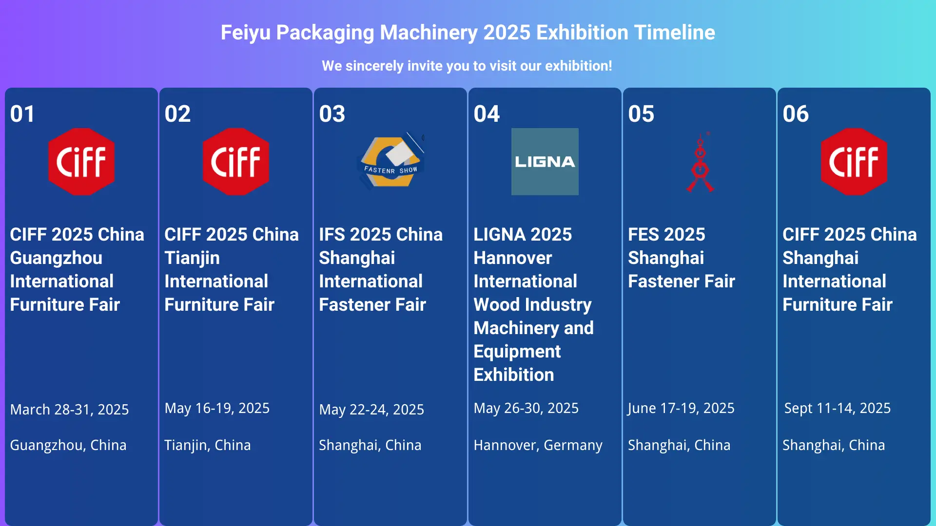 Feiyu Packaging Machinery 2025 Exhibition Plan - Feiyu Packing Machine